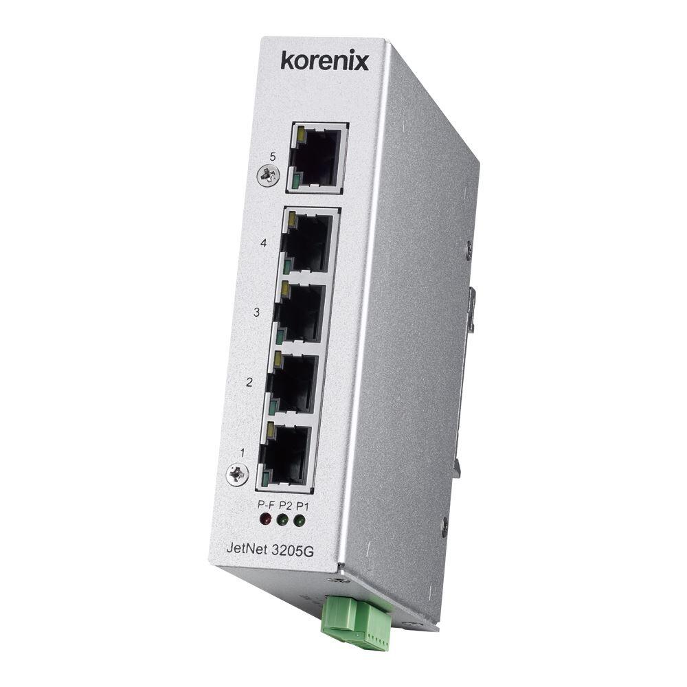 Korenix JetNet 3205G Switch 5 Gb 10-60VDC - Last Mile AS
